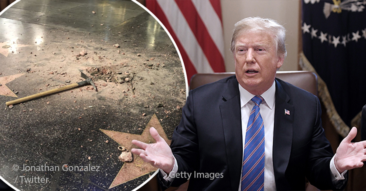 Alguien Destruyó La Estrella De Donald Trump En El "Paseo De La Fama ...